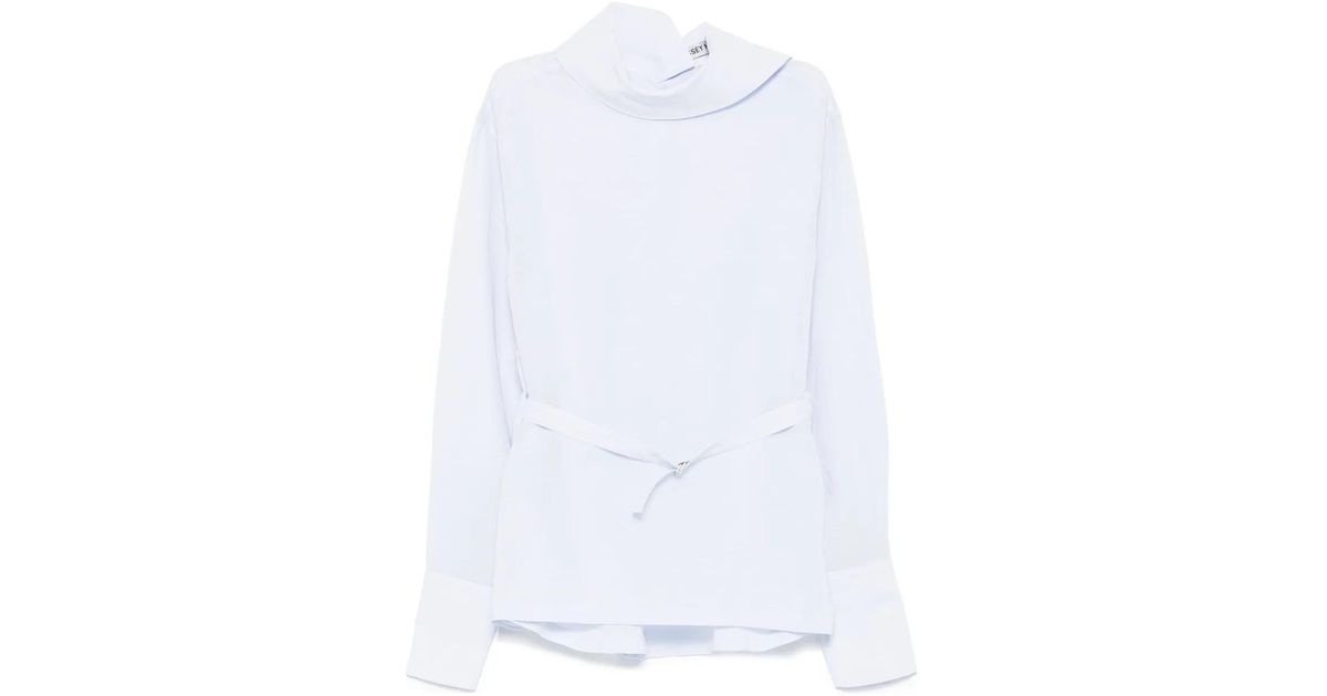 Issey Miyake Paper-Esque U Shirt in White | Lyst UK