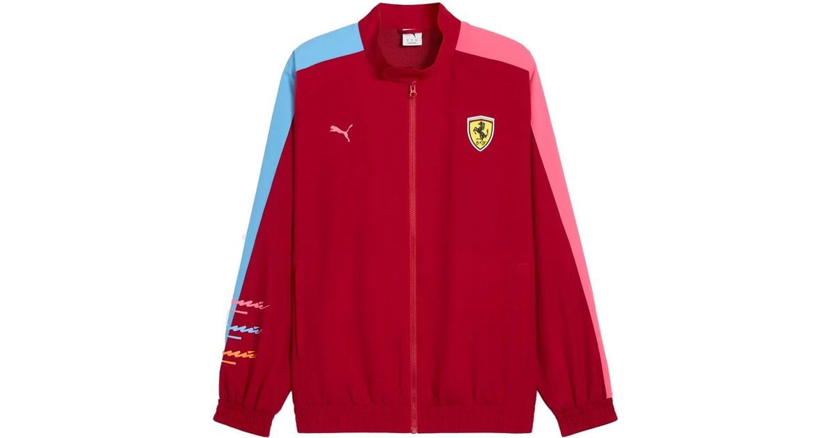 PUMA X Scuderia Ferrari Miami Limited Edition T7 Zip-Up Jacket in Red ...