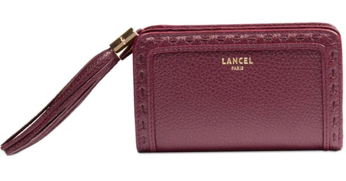 Lancel Tassel-Embellished Bi-Fold Wallet in Purple | Lyst UK
