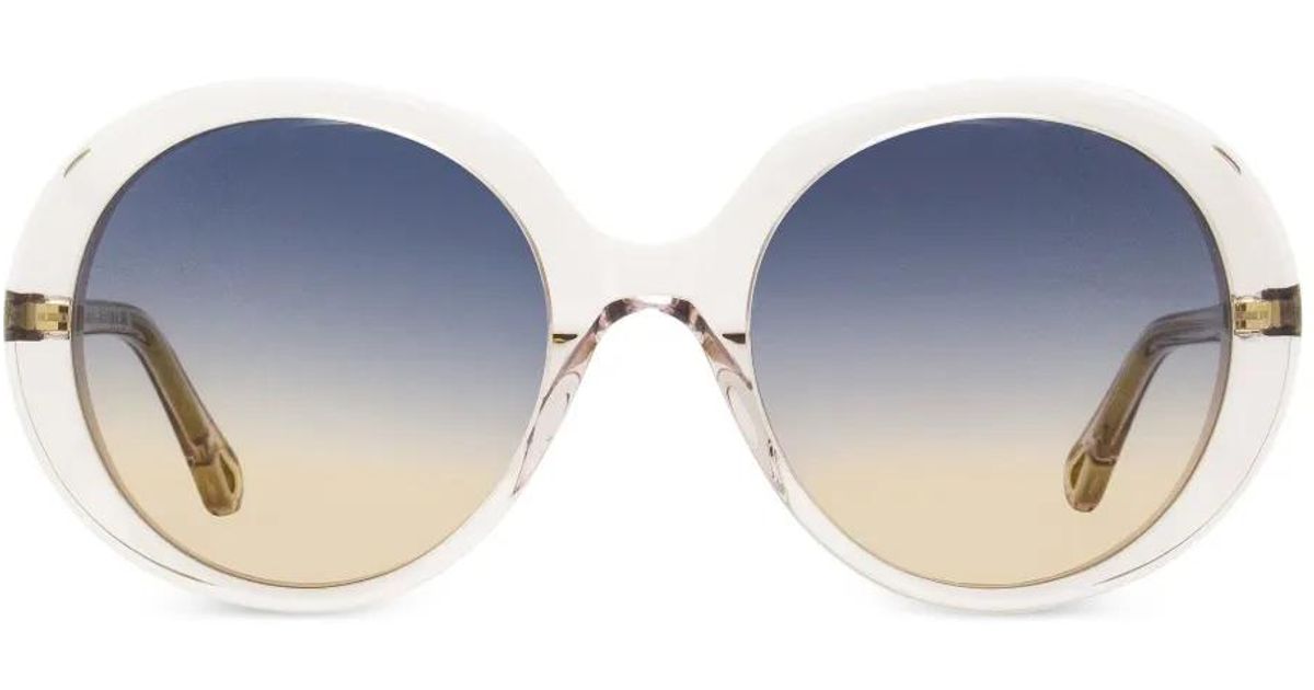 Chloé Oversized Gradient Sunglasses in Blue | Lyst
