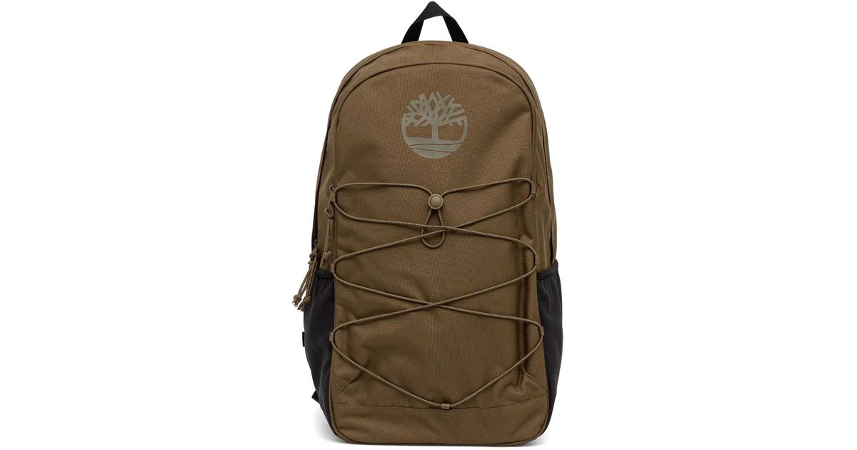 Timberland Logo-Print Backpack in Green | Lyst UK