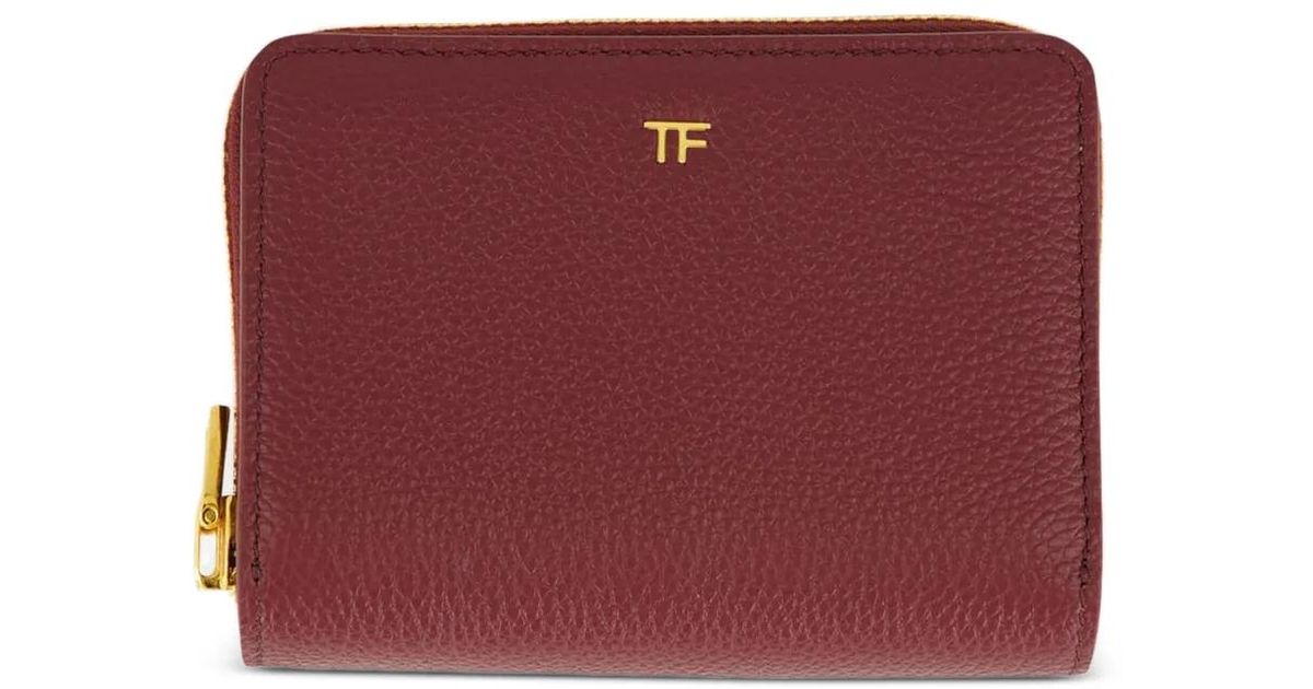 Tom Ford Leather Wallet in Red | Lyst UK