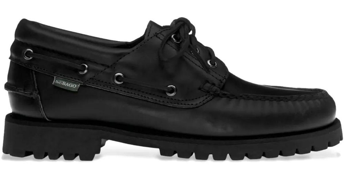 Sebago Acadia Waxy Loafers in Black for Men | Lyst UK