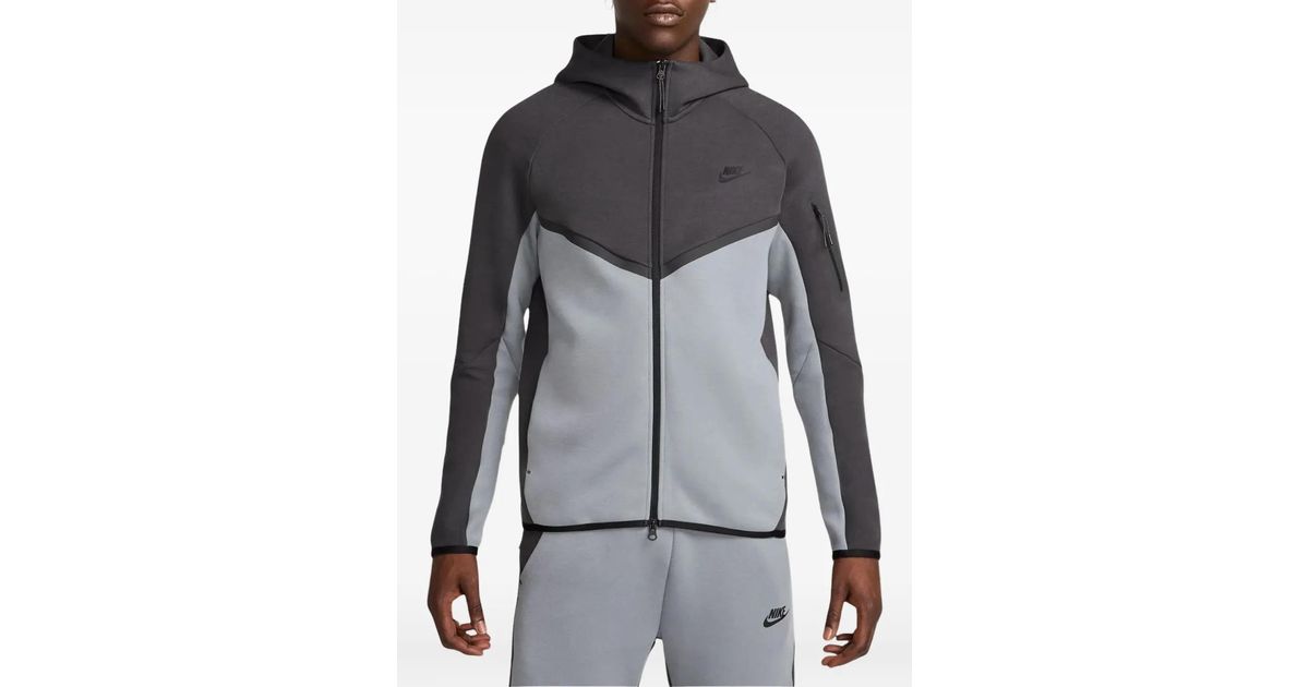 Nike Tech Fleece Windrunner Zip-Up Hoodie in Gray for Men | Lyst