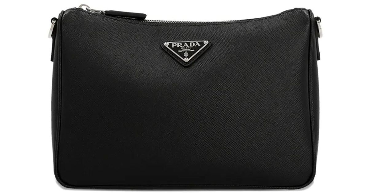Prada Coin-Pouch Messenger Bag in Black for Men | Lyst UK