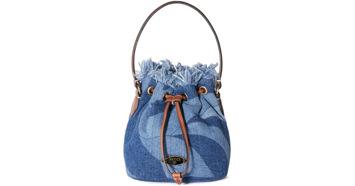 PUCCI Yummy Bucket Bag in Blue | Lyst UK