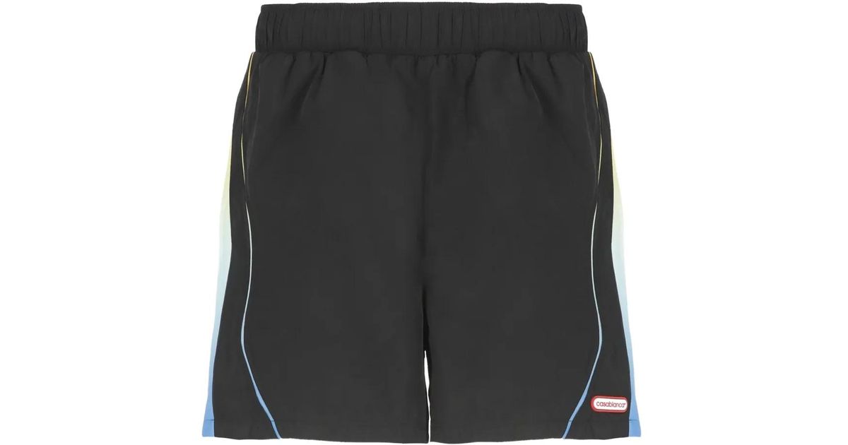 CASABLANCA Mesh-Panel Shorts in Black for Men | Lyst UK