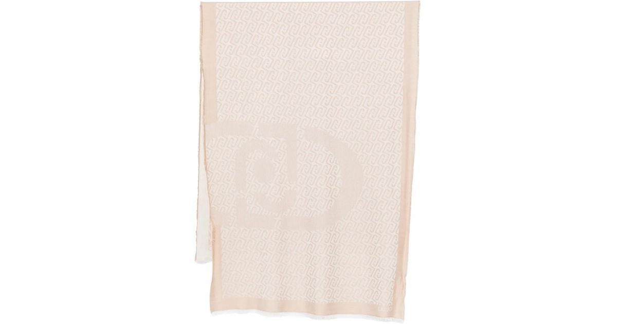 Liu Jo Monogram Scarf in Natural | Lyst UK