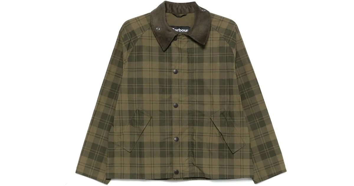 Barbour Transport Check Jacket in Green for Men | Lyst