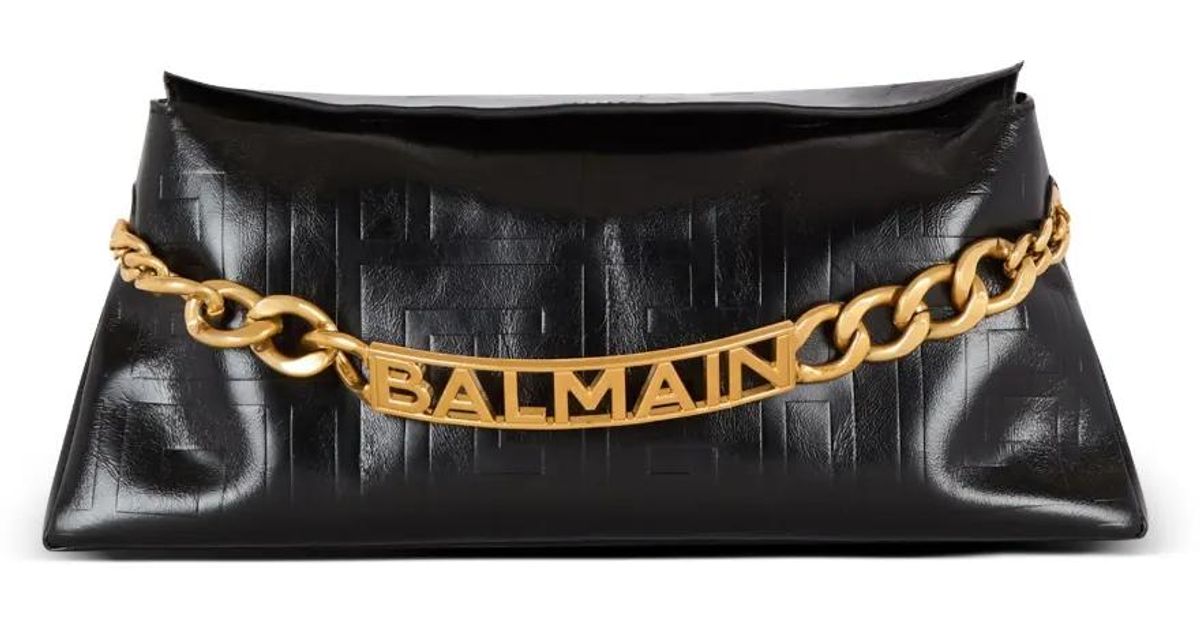 Balmain 1945 Clutch Bag in Black | Lyst UK