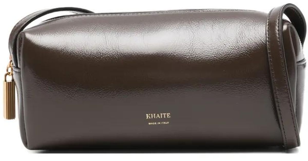 KHAITE Logo-Print Zip Mini Bag in Grey | Lyst UK