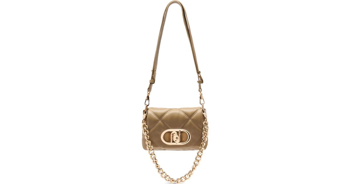 Liu Jo Quilted Monogram Shoulder Bag in Metallic | Lyst UK