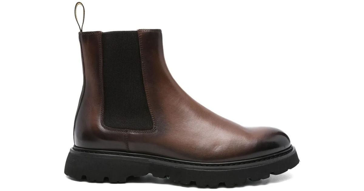 Doucal's 40Mm Elastic-Panel Leather Chelsea Boots in Brown for Men ...