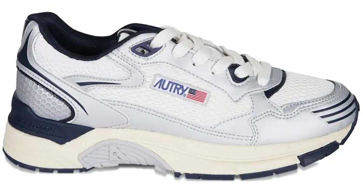 Autry Mesh-Panel Sneakers in White | Lyst UK