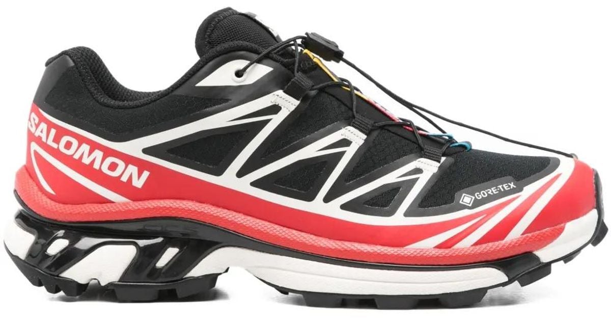 Salomon Xt-6 Tpu-Trimmed Gore-Tex Mesh Sneakers in Red | Lyst