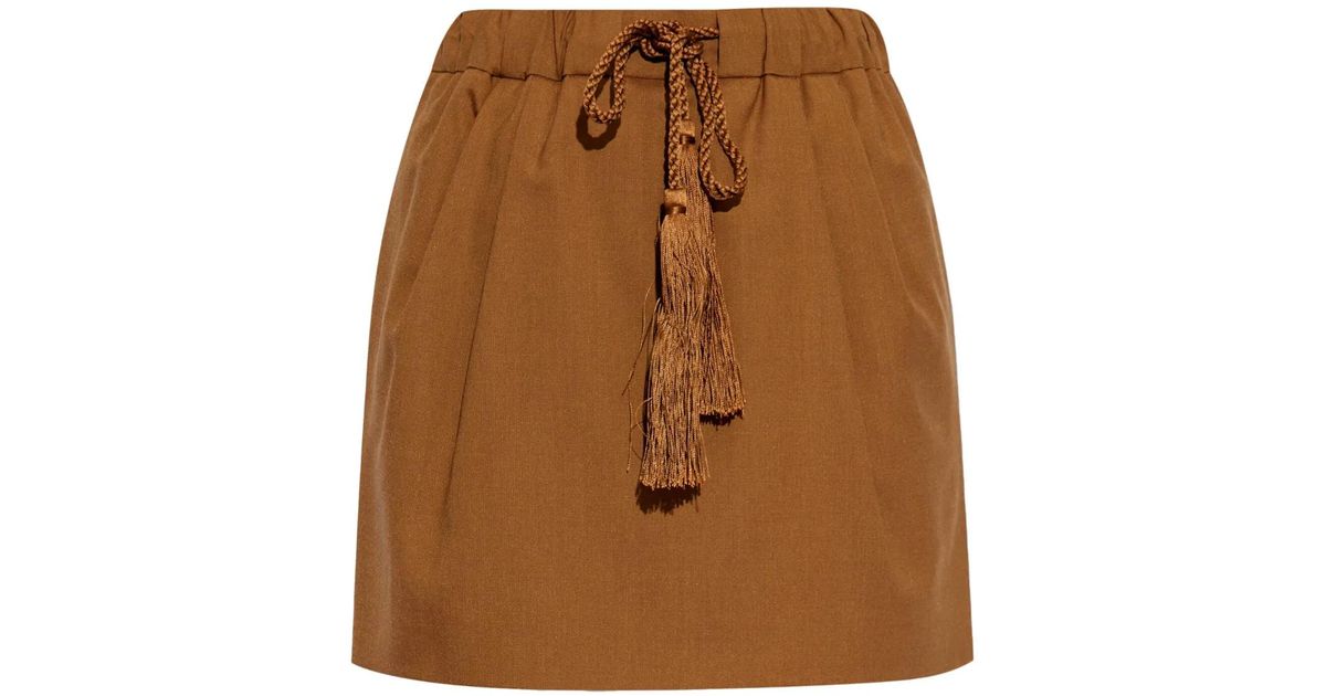 Max Mara Skirt Tabarin in Brown | Lyst UK
