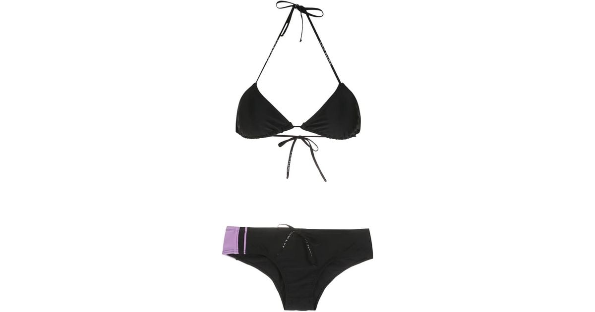 Amir Slama Cut-Out Details Bikini Set in Black | Lyst UK