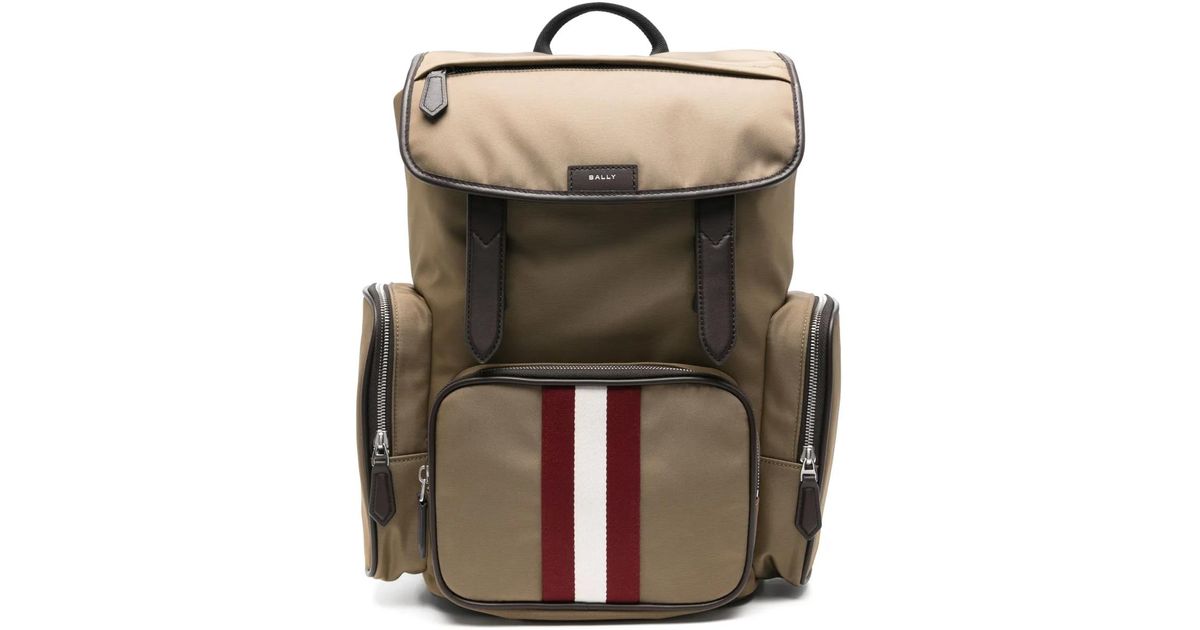 Bally Printed Code Explorer Backpack in Brown for Men | Lyst