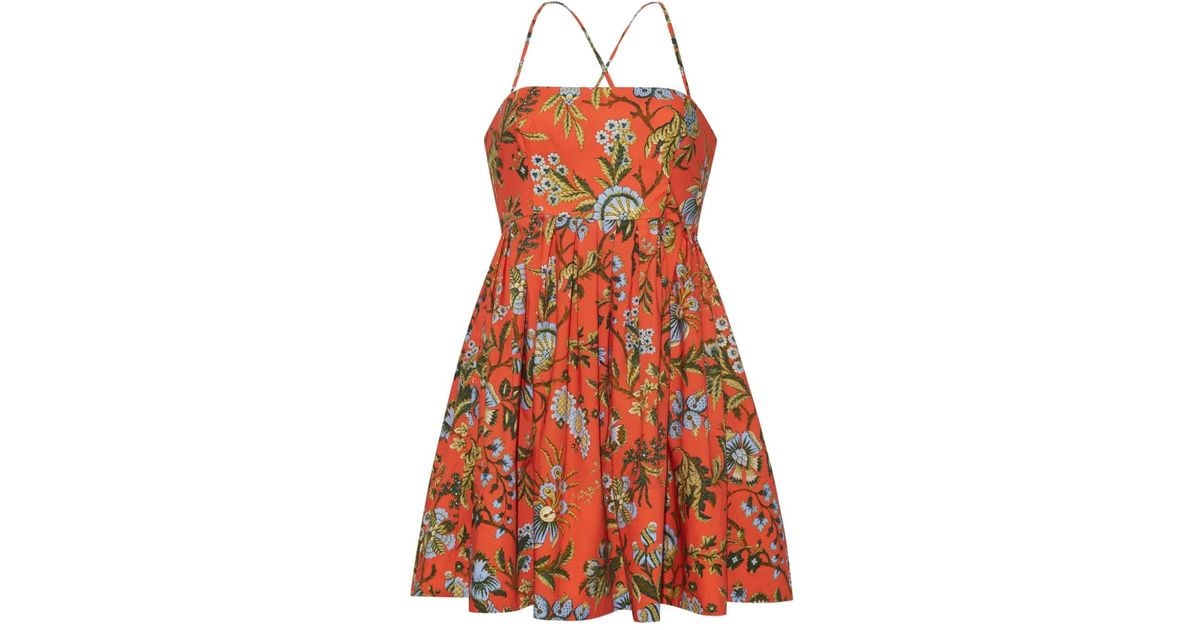 Cara Cara Leo Floral Mini Dress in Red | Lyst UK