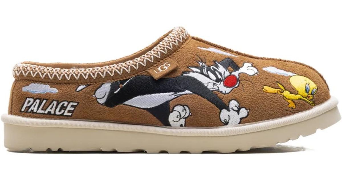 UGG Tasman X Palace "Looney Tunes" Graphic Slippers in Brown for Men ...