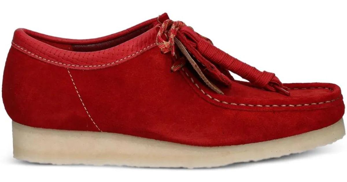 Clarks Fringed Moccasin Boots in Red for Men | Lyst