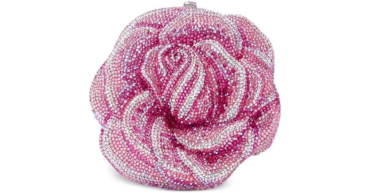 Judith Leiber Rose Romance Clutch Bag in Pink | Lyst UK
