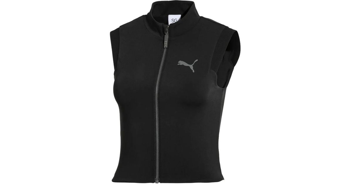 PUMA X Selena Gomez Sleeveless Top in Black | Lyst UK