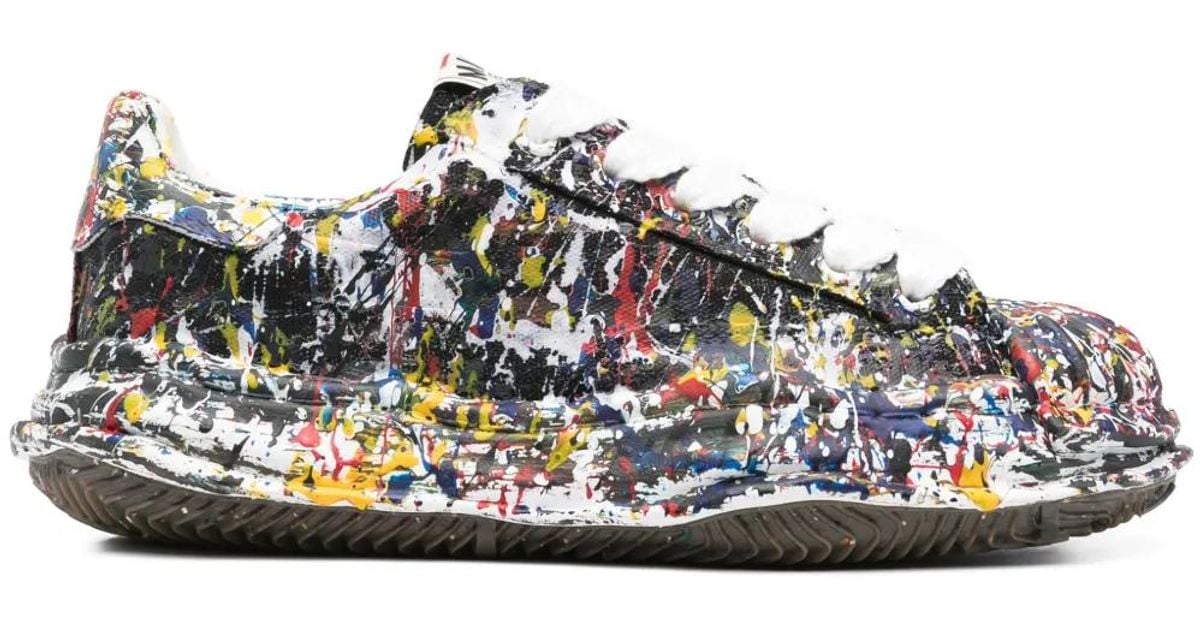 Maison Mihara Yasuhiro Paint-splatter Sneakers in White | Lyst