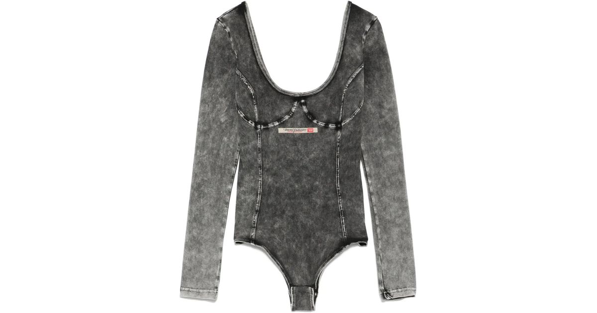 DIESEL July-Dnm Bodysuit in Grey | Lyst UK