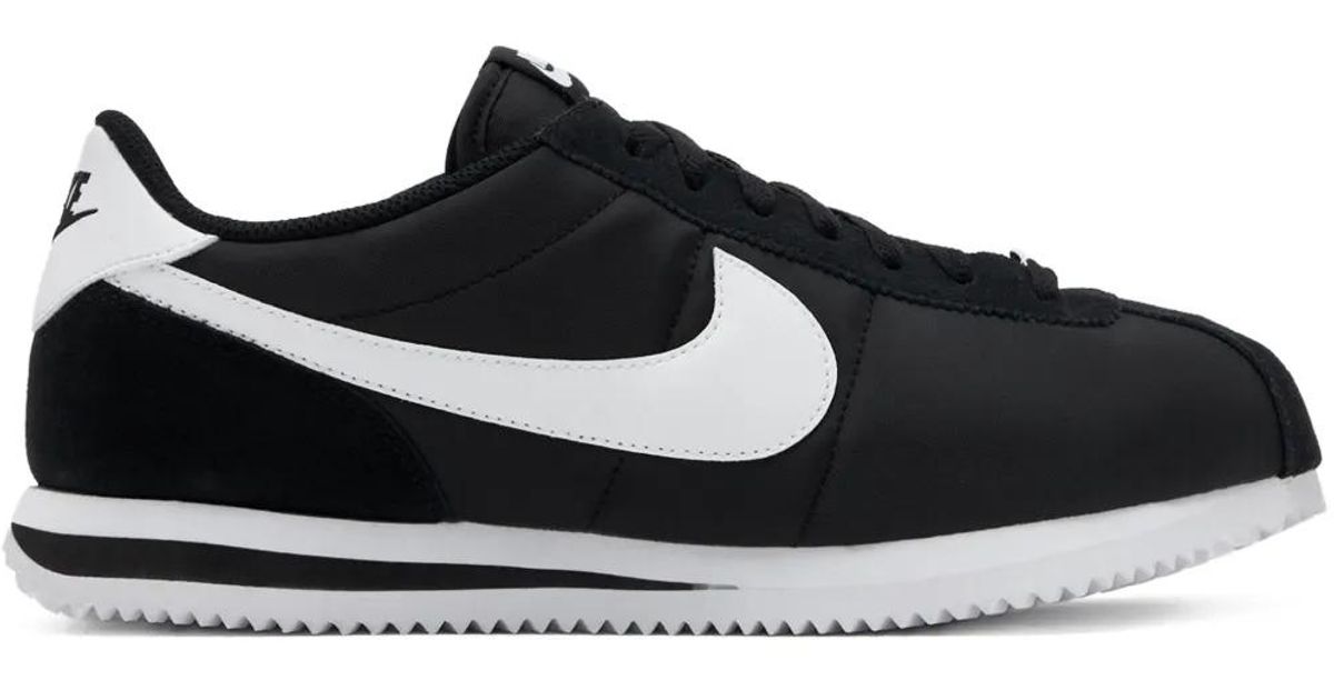 Nike Swoosh Nylon Sneakers in Black | Lyst