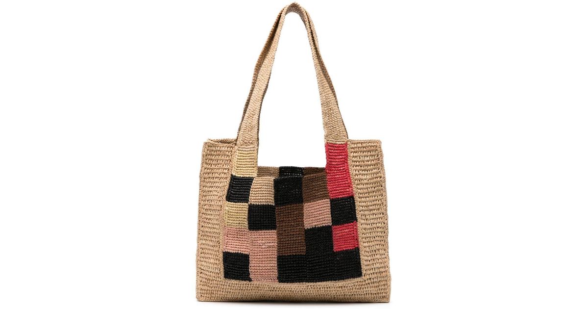 Sandro X Louis Barthélemy Raffia Tote Bag in Black | Lyst UK
