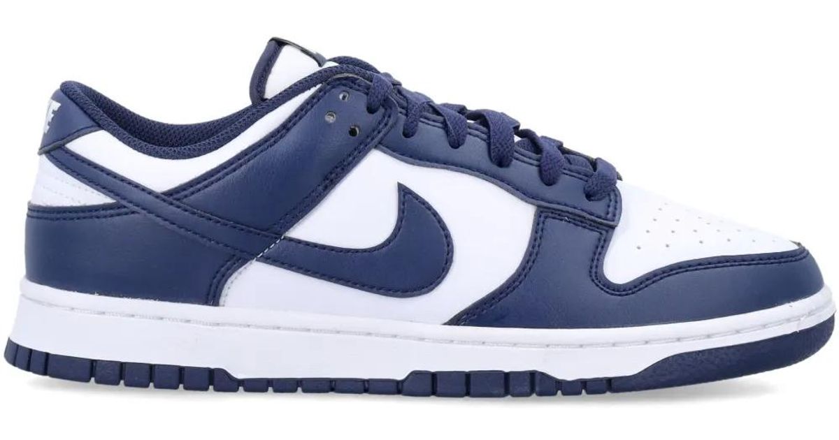 Nike Dunk Low Retro Sneakers in Blue | Lyst