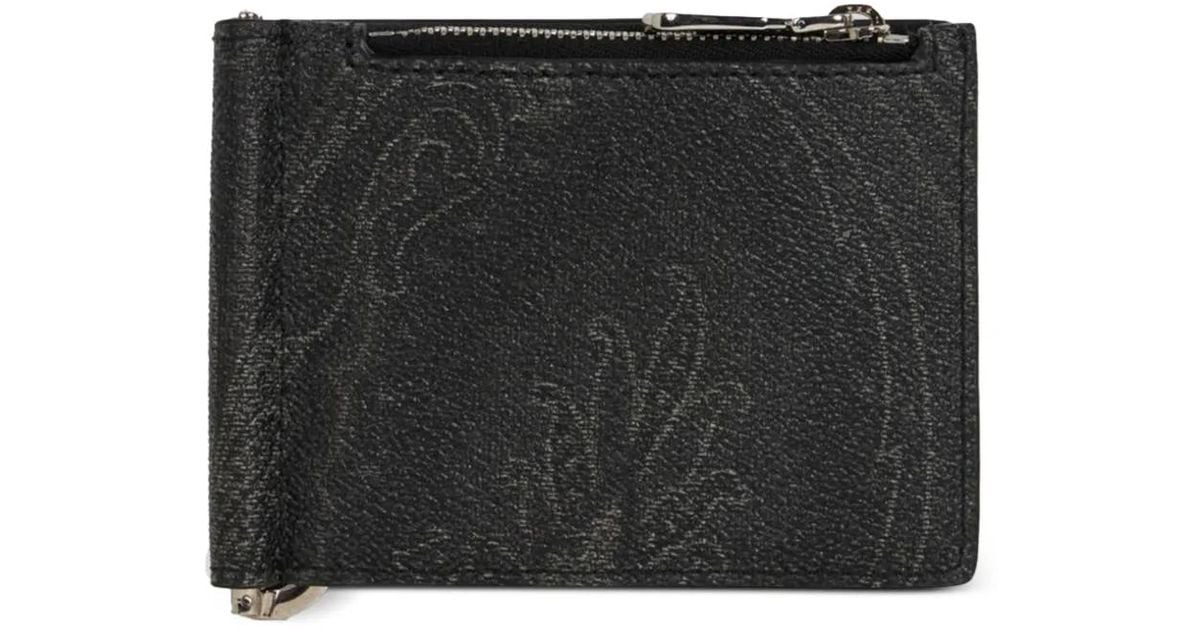 Etro Arnica Bifold Card Holder in Black for Men | Lyst UK