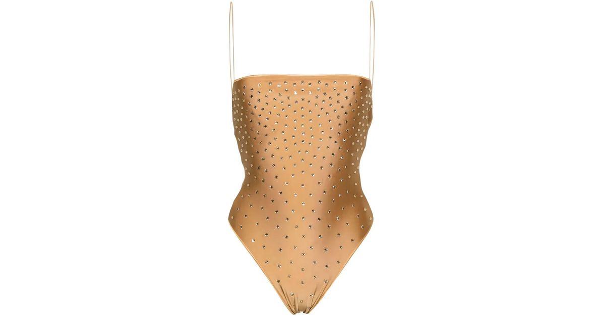 Oséree Embellished Bathing Suit in White | Lyst UK