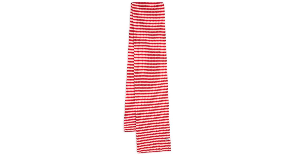 Marc O' Polo Striped Scarf in Red | Lyst UK