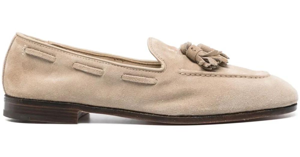 Church's Maidstone Suede Loafers in Natural | Lyst
