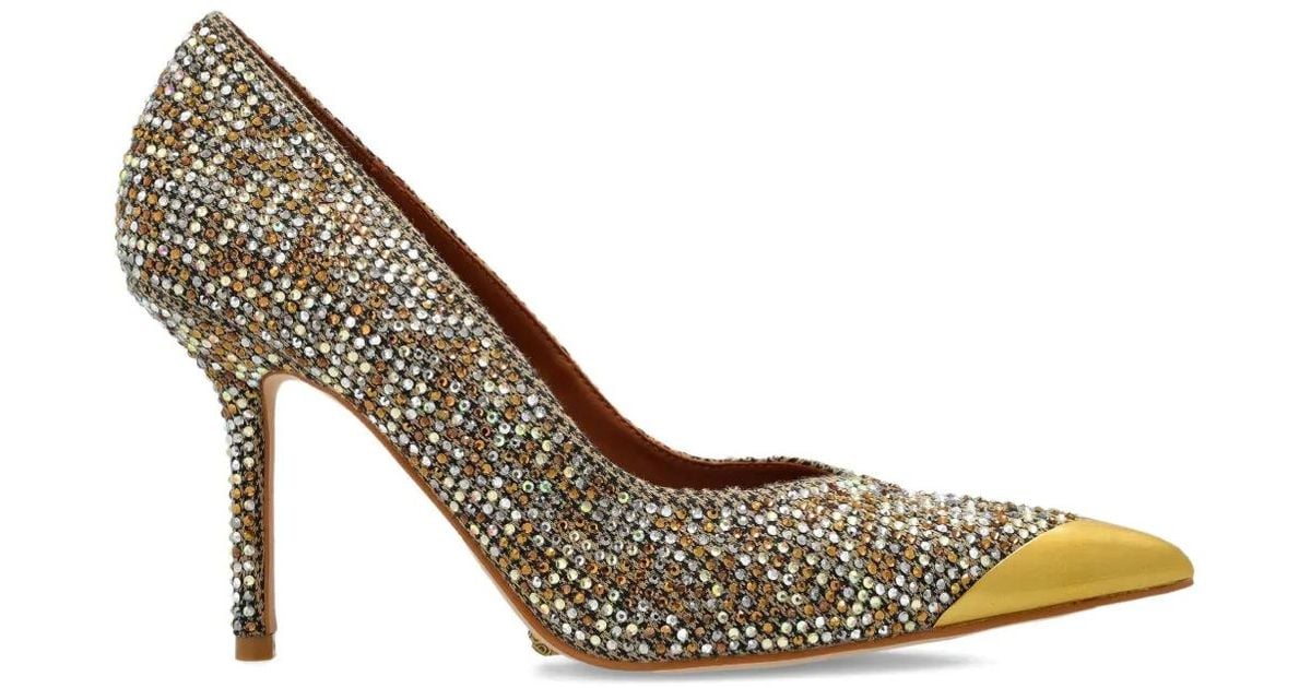 Kurt Geiger 70Mm Regent Point Court Pumps in Metallic | Lyst