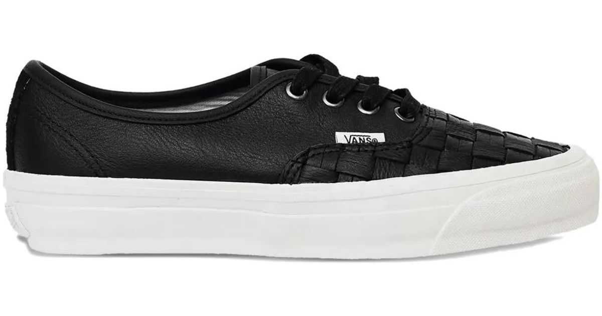 Vans Woven Leather Trainers in Black for Men | Lyst UK