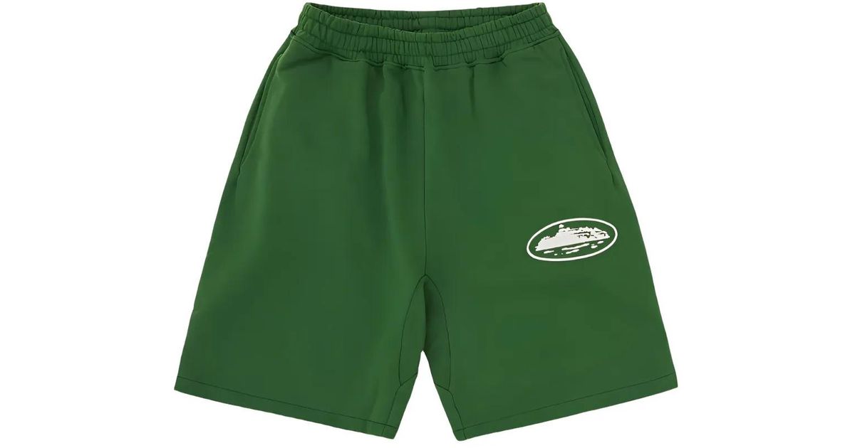corteiz Puff-Print Island Track Shorts in Green for Men | Lyst UK