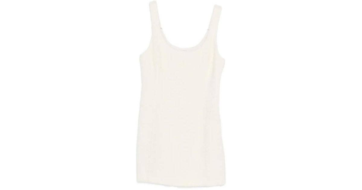 Patrizia Pepe Soft Mini Dress in White | Lyst UK