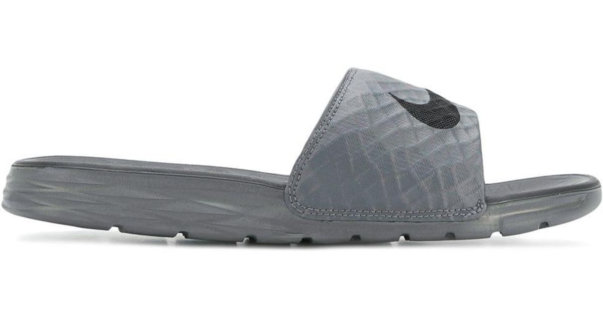 Nike Benassi Slides in Gray for Men | Lyst