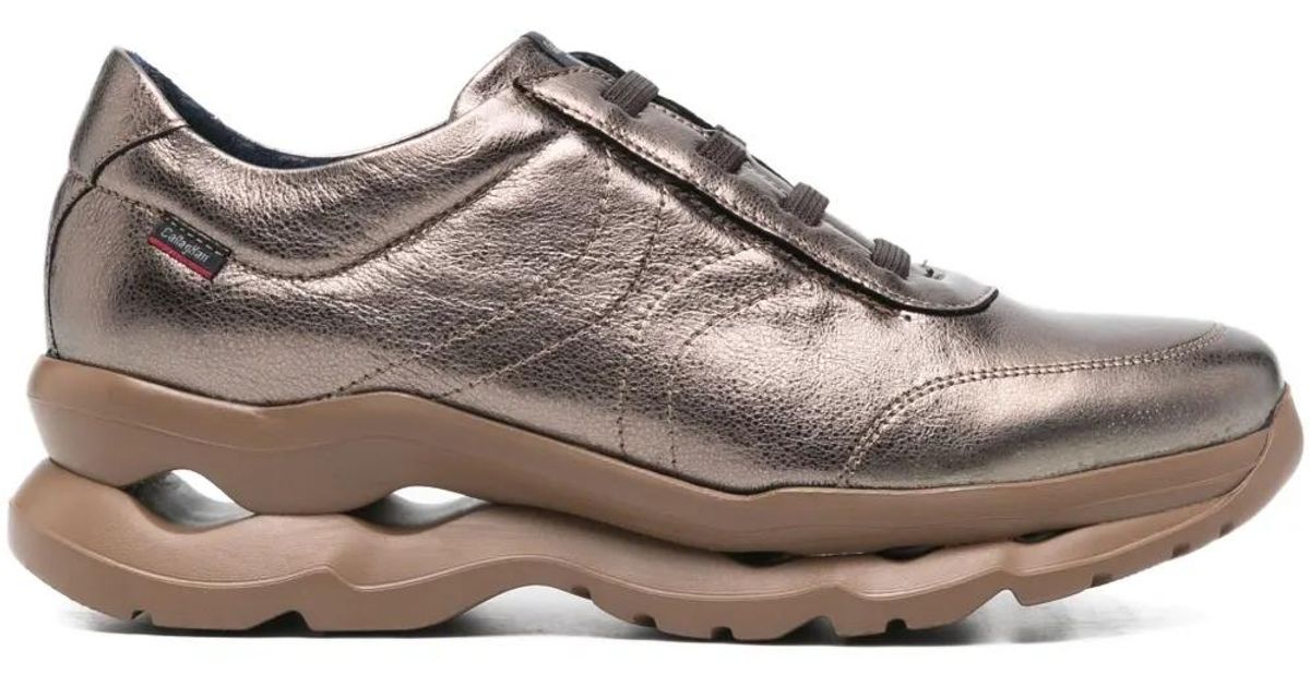 Callaghan Leather Sneakers in Brown | Lyst UK