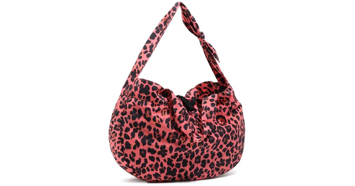 Bimba Y Lola Leopard-Print Tote Bag in Red | Lyst UK