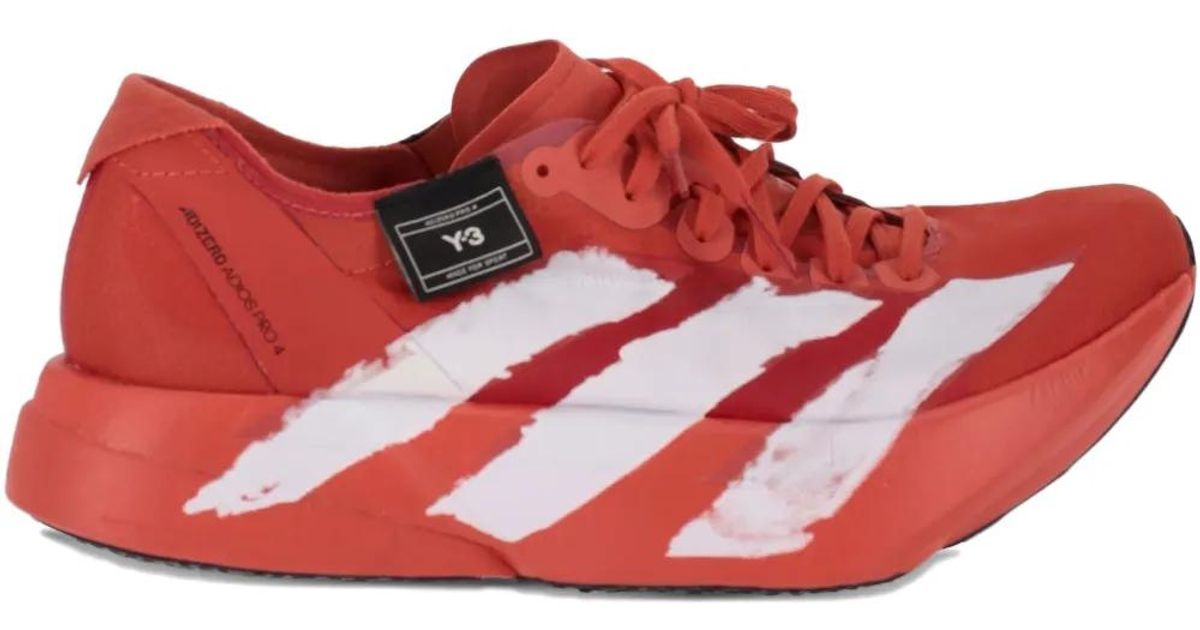 adidas Adios Pro 4 Striped Sneakers in Red | Lyst UK