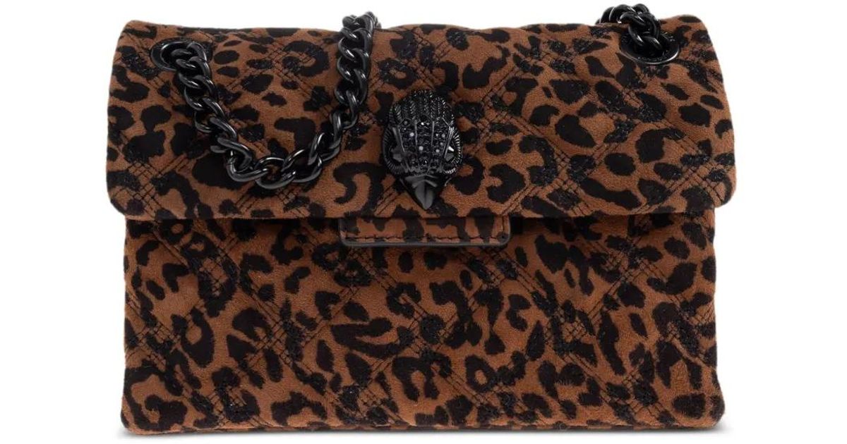 Kurt Geiger Mini Kensington Leopard-Print Shoulder Bag in Brown | Lyst UK