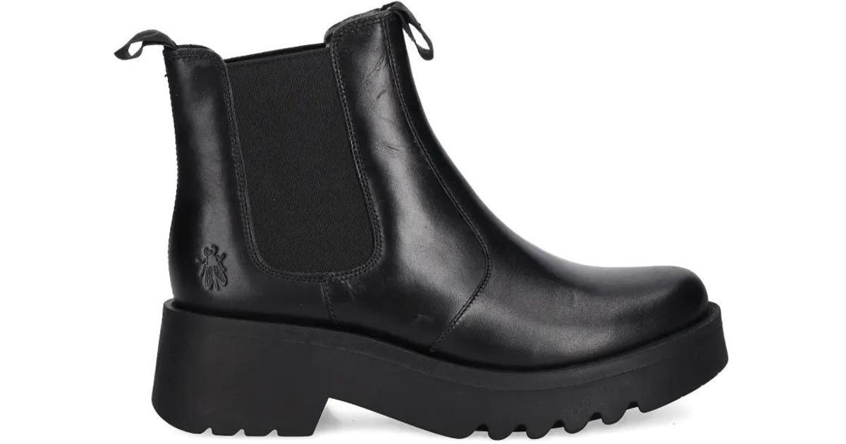 Fly London Platform Chelsea Boots in Black | Lyst UK