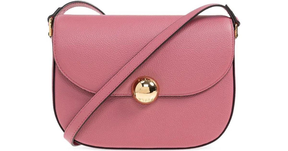Furla Circular-Embellished Crossbody Bag in Pink | Lyst UK
