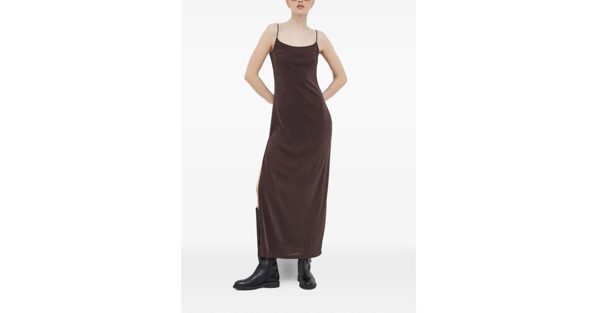 Résumé Flared Midi Dress in Brown | Lyst UK