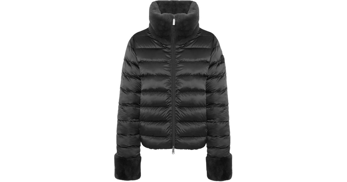 Colmar Reversible High-Neck Faux-Fur Down Jacket in Black | Lyst