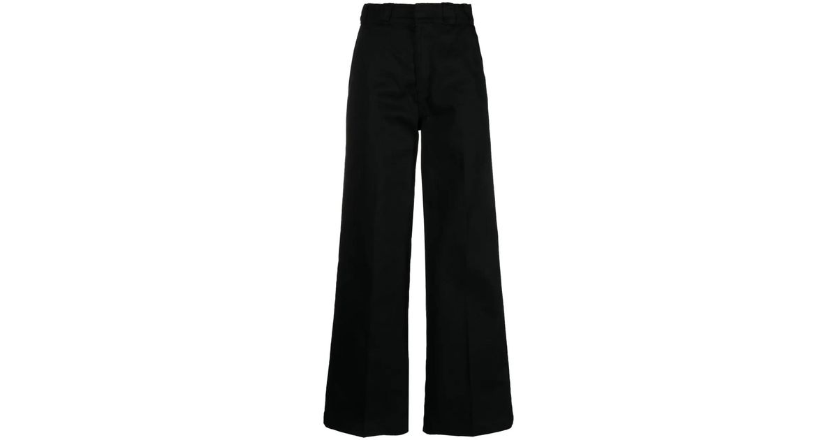 Dickies Logo-Patch Straight-Leg Trousers in Black | Lyst UK
